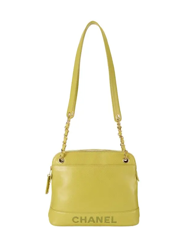 Chanel Caviar Leather Shoulder Bag - Green