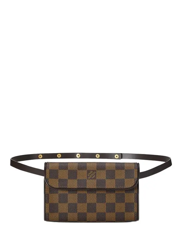 LOUIS VUITTON Damier Ebene Pochette Florentine - Brown