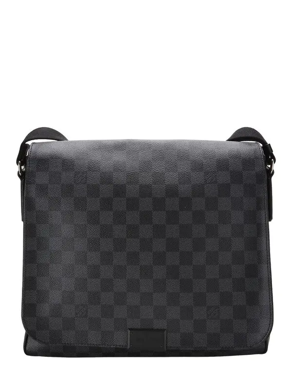 LOUIS VUITTON Damier Graphite District Messenger - Black