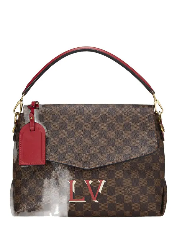 LOUIS VUITTON Damier Ebene Canvas Beaubourg - Red