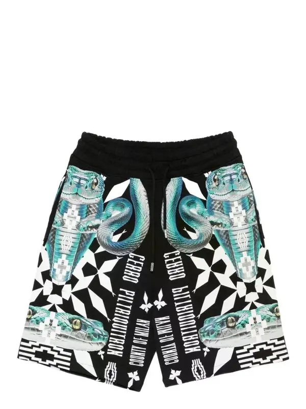 COUNTY OF MILAN Printed Shorts - Black