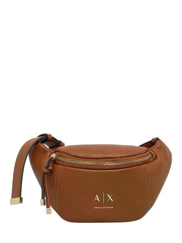 Armani Exchange Logo Plaque Belt Bag - Brown