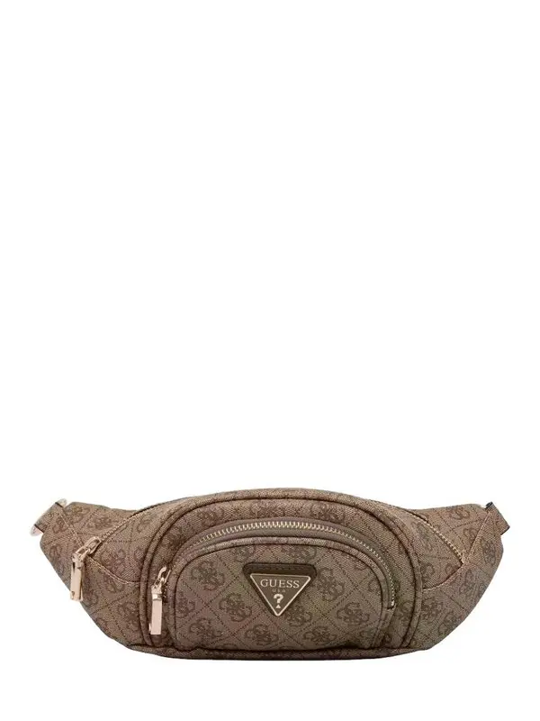 Guess Latona Monogram-print Belt Bag - Neutrals