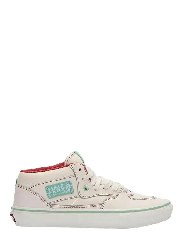 VANS Half Cab Crenshaw Skate Club Sneakers - White/mint/maroon