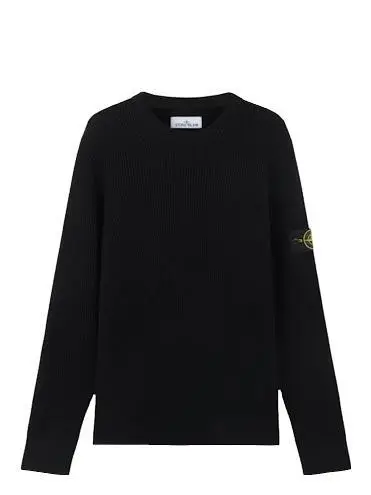 Stone Island Full Rib Rws Wool 5100053 Sweater - Black