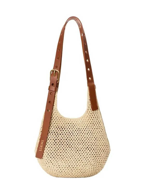Loewe X Paula's Ibiza Small Raffia And Leather Tote Bag - Beige