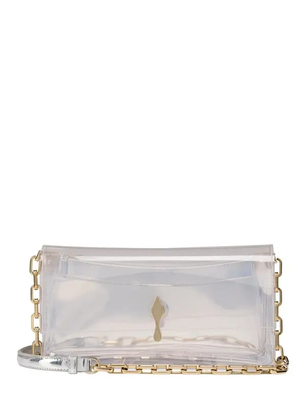 CHRISTIAN LOUBOUTIN Bettina Transparent Clutch - Silver