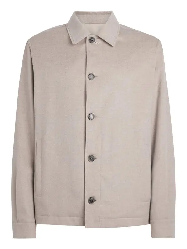 Paul & Shark Reversible Cashmere-technical Overshirt - Beige