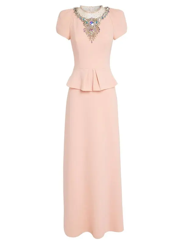 Jenny Packham Embellished Nocturne Gown - Pink