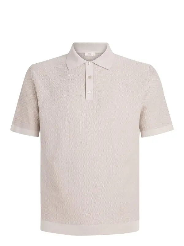 Agnona Cotton-silk Polo Shirt - Grey