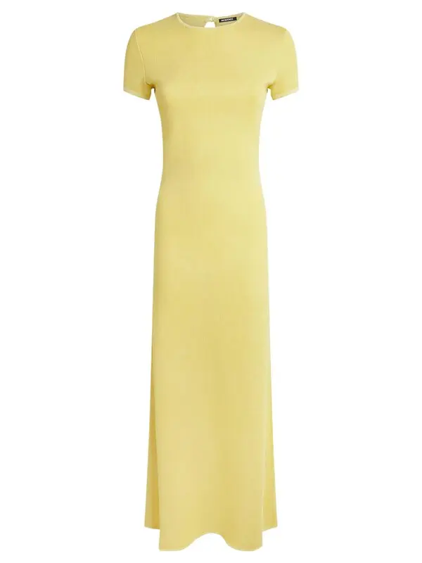 Jacquemus Maille Knitted Maxi Dress - Yellow