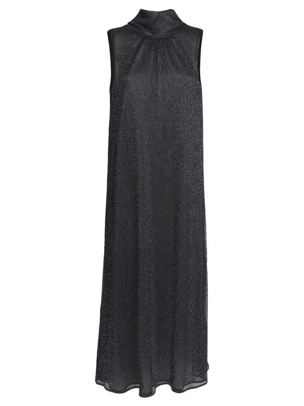 Talbot Runhof Crystal-embellished Tie-neck Maxi Dress - Navy