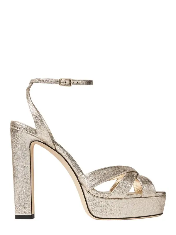 JIMMY CHOO Kove 120 Platform Sandals - Gold