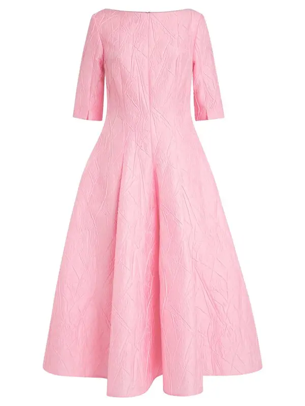 Talbot Runhof Jacquard Gown - Pink