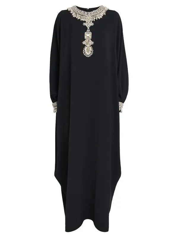 Zuhair Murad Cady Embellished Maxi Kaftan - Black