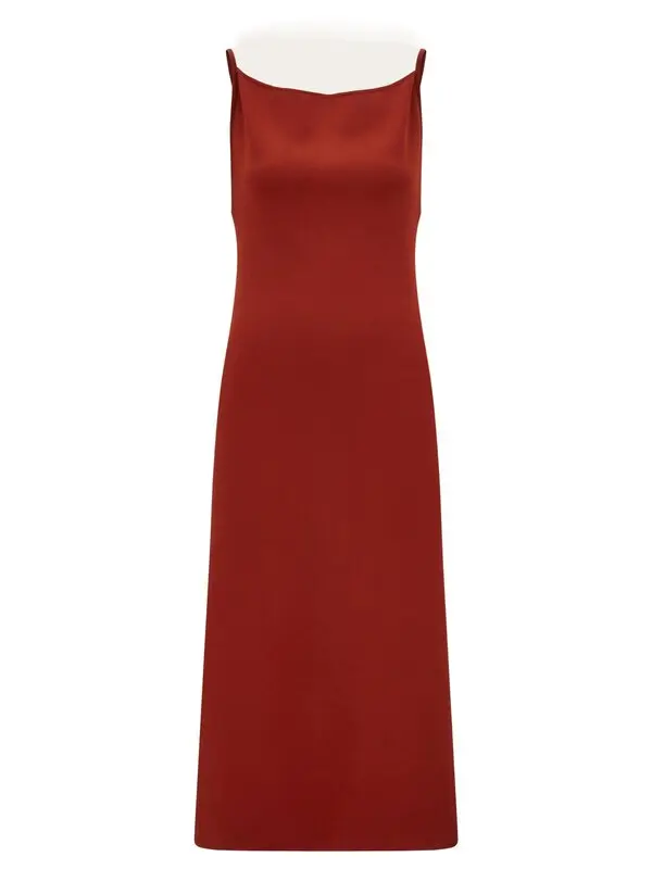 FERRAGAMO Knitted Slip Dress - Red