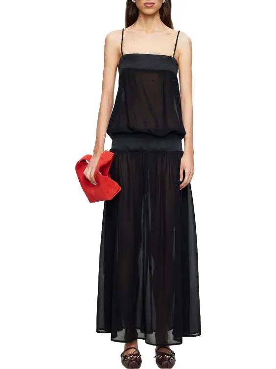 Lioness Gracia Sleeveless Chiffon Maxi Dress - Noir