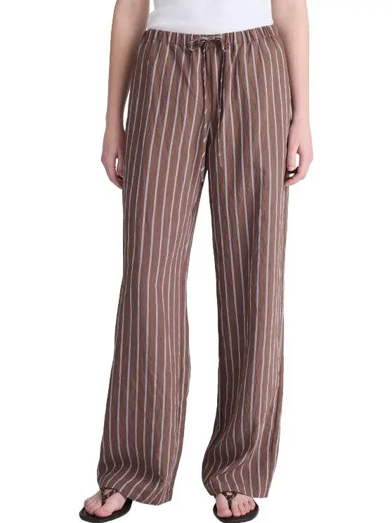 Madewell Striped Pull-on Trousers - Brown Peri Twin Stripe