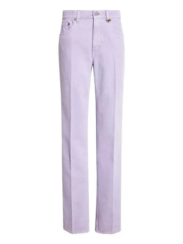Chloé Garment Dyed Straight Leg Jeans - Lavender Fog