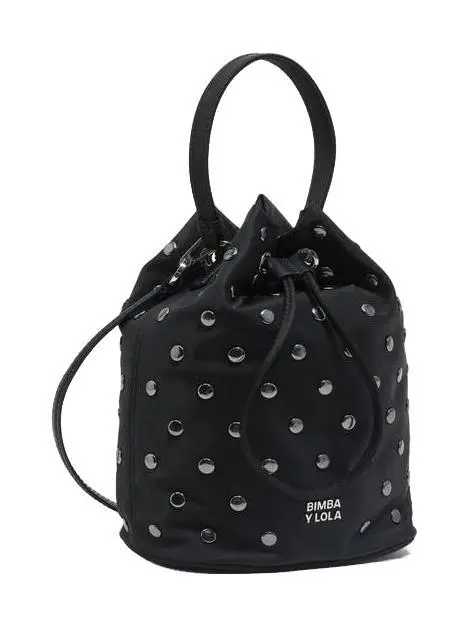 Bimba Y Lola Nylon Mini Bucket Bag - Black