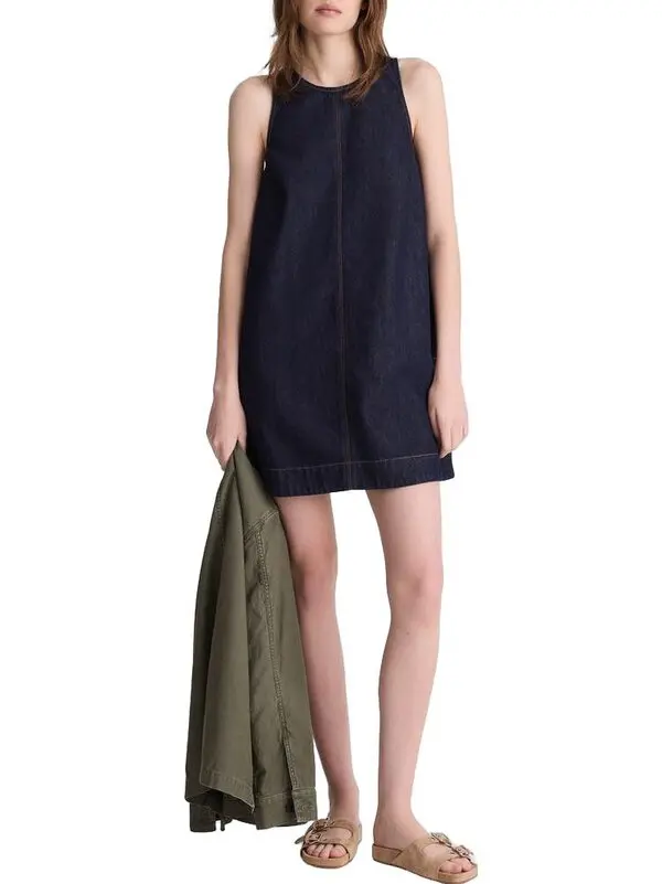 Madewell Denim Shift Minidress - Rinse Wash