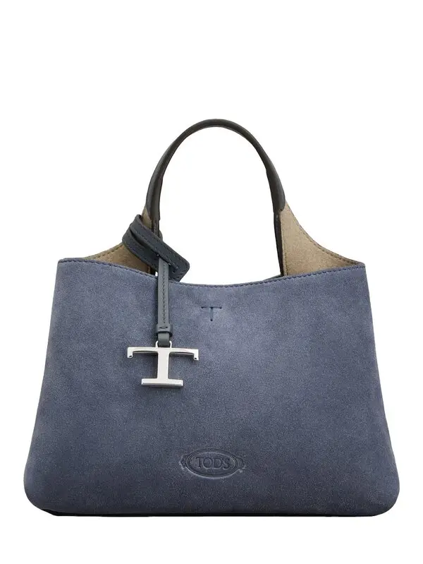 TOD'S Micro 't' Timeless Top Handle Shopper - Indaco/ombra
