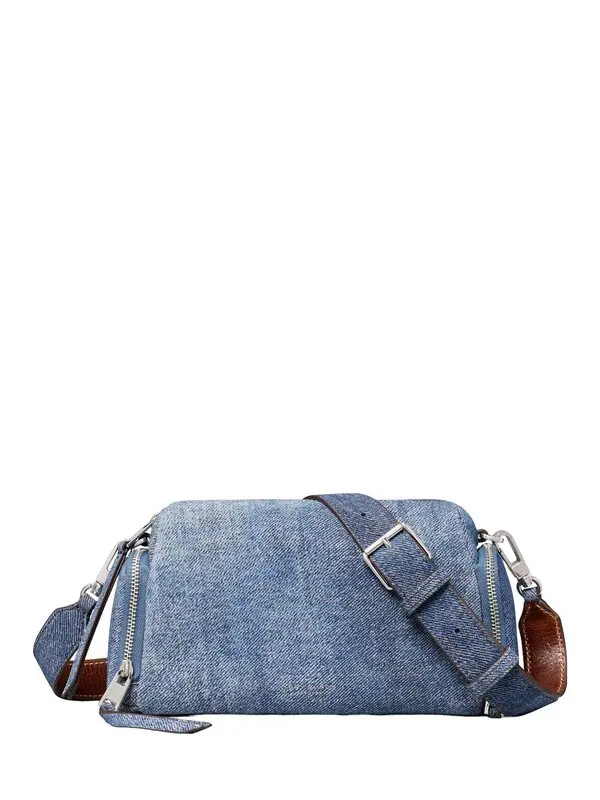 Tory Burch Perry Suede Crossbody Bag - Blue Jean