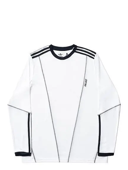 PALACE Adidas Longsleeve Tee Shirt - White/black