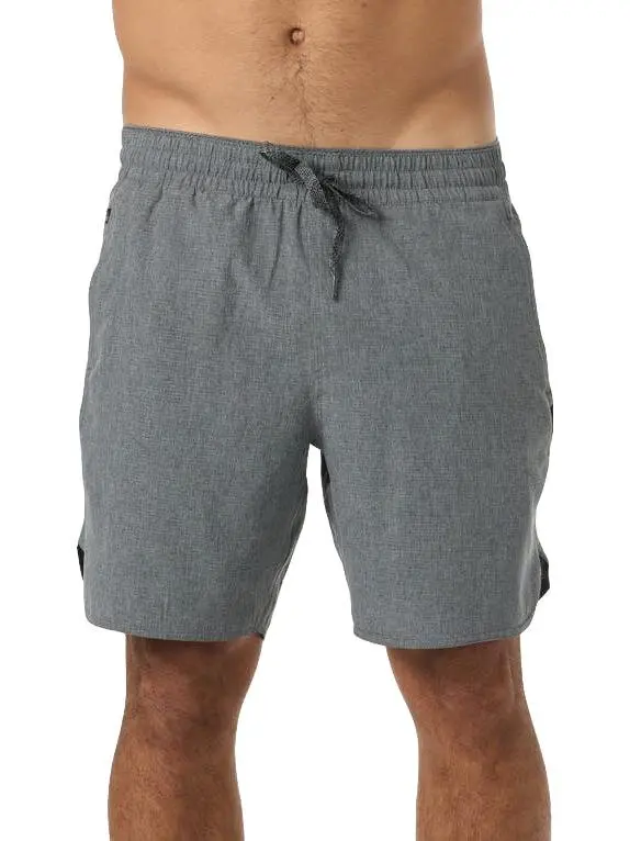 O'Neill Trvlr Tech Lined Performance Hybrid Shorts - Heather Dark Shadow