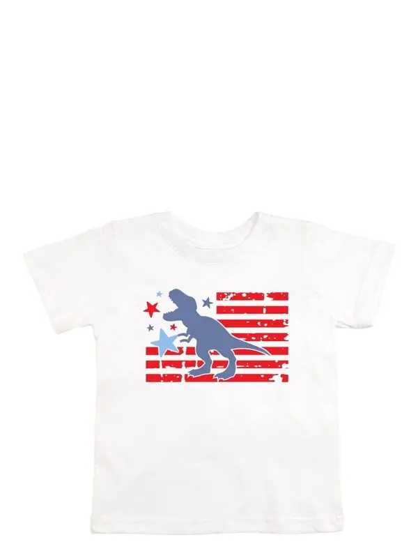 SWEET WINK All American Dino Short Sleeve T-shirt - White