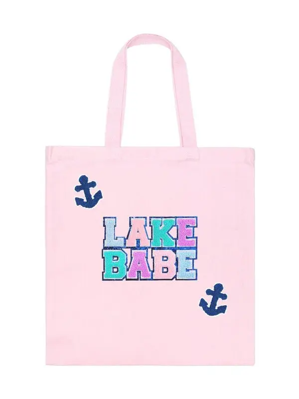 SWEET WINK Lake Babe Patch Tote - Soft Pink