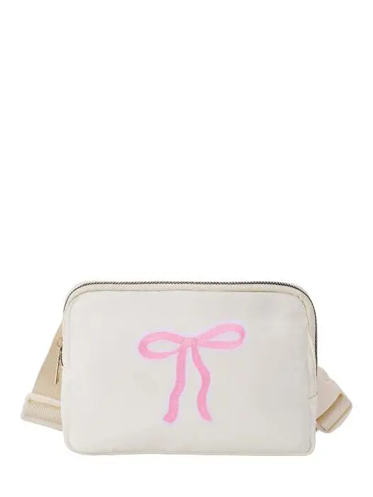 SWEET WINK Bow Patch Belt Bag - Ivory