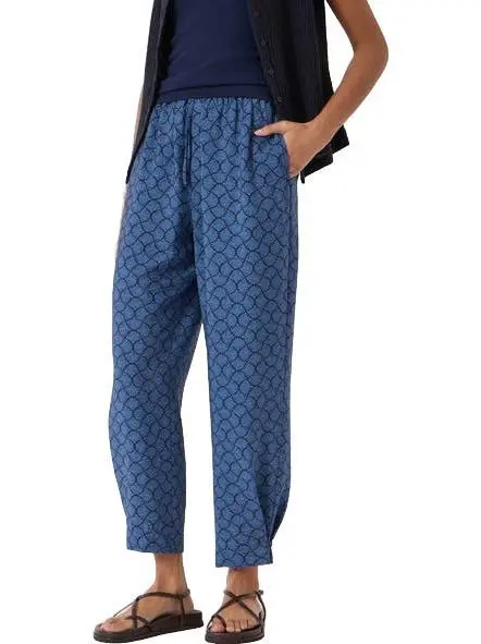 HUSH Vrai Air Flow Ankle Grazer Pants - Seashell Navy