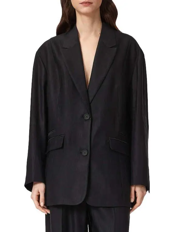 ALLSAINTS Charley Oversized Blazer - Black