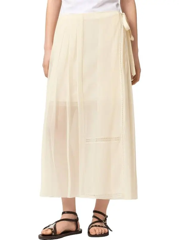 ALLSAINTS Clover Wrap Skirt - Tofu White