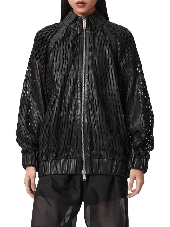 ALLSAINTS Dual Leather Bomber Jacket - Black