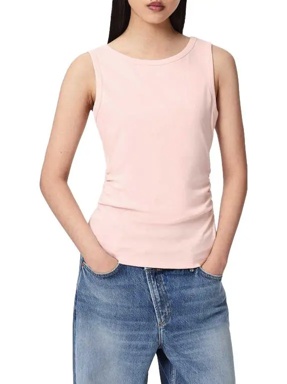 ALLSAINTS Katarina Side Ruched Top - Crystal Pink