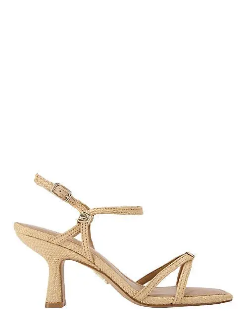 Steve Madden Posy Raffia Heeled Sandals - Beige Oth
