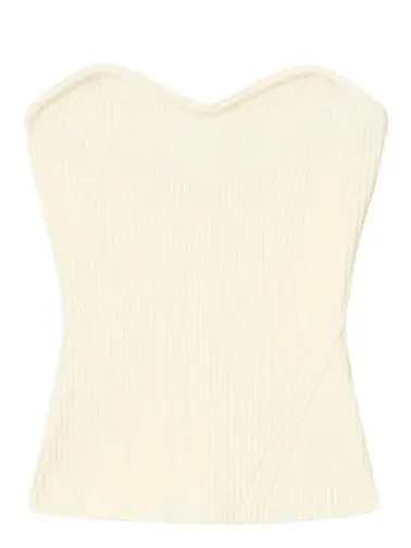 ALLSAINTS Cruz Ribbed Jersey Top - Chalk White