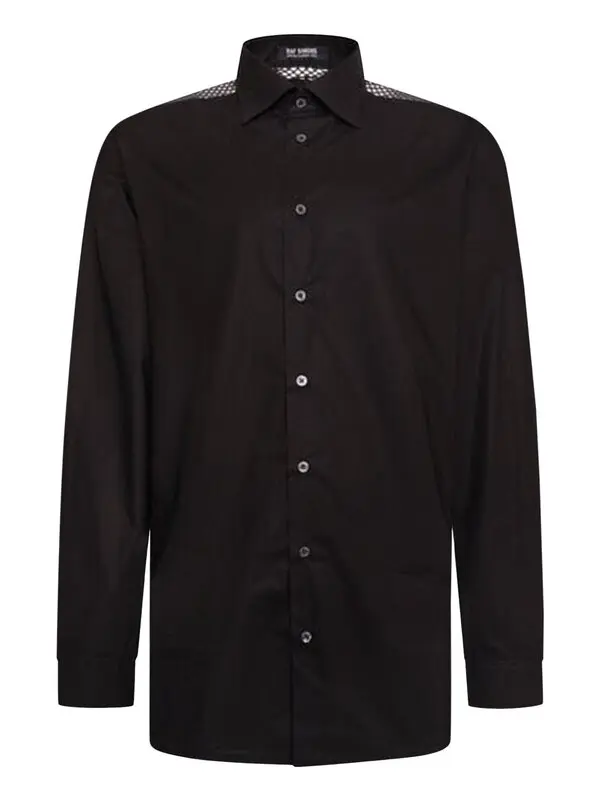Raf Simons Classic Shirt With Net Insert - Black