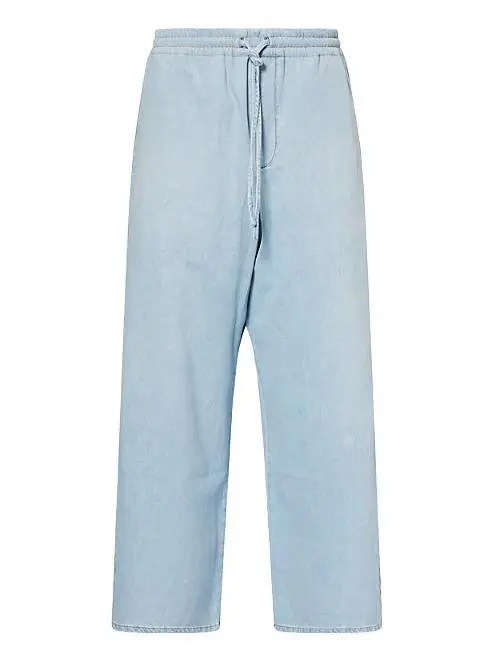 Loewe X Paula's Ibiza Drawstring Denim Trousers - Washed Blue