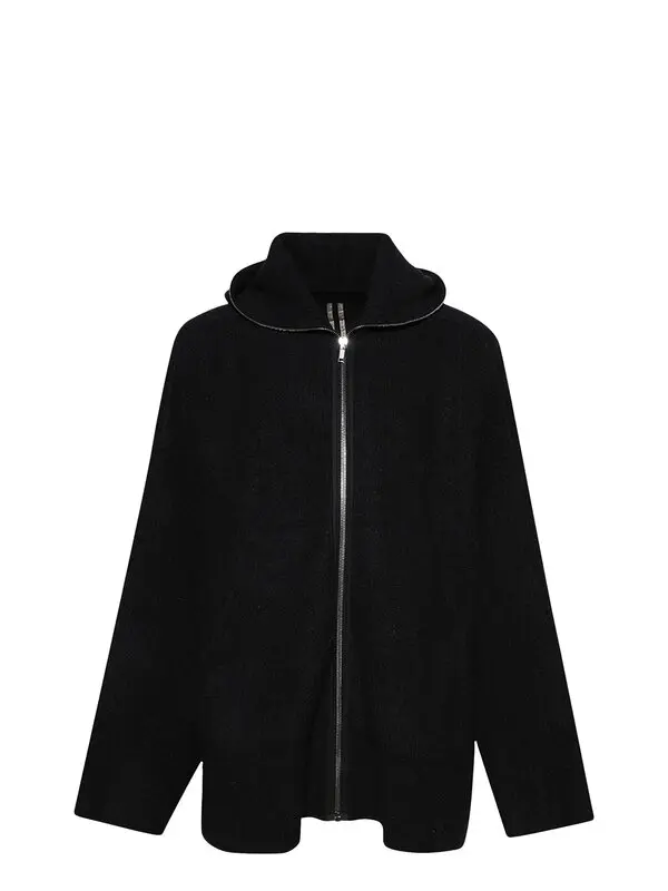 Rick Owens Hooded Zip Up - Black