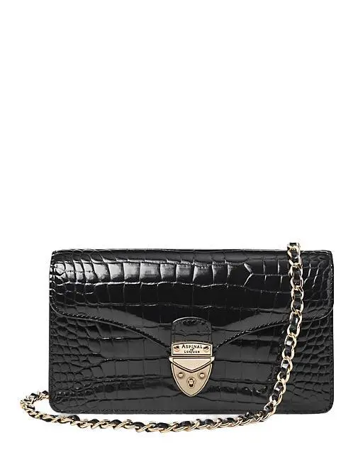 ASPINAL OF LONDON Mayfair Leather Clutch - Black
