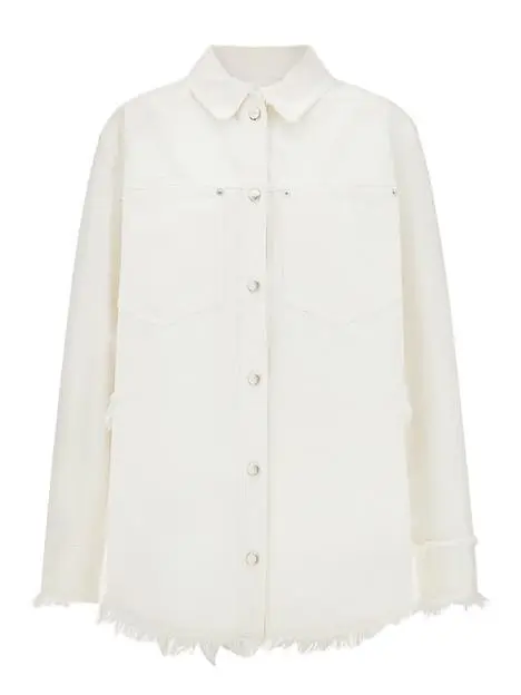 FERRAGAMO Denim Blouson - White