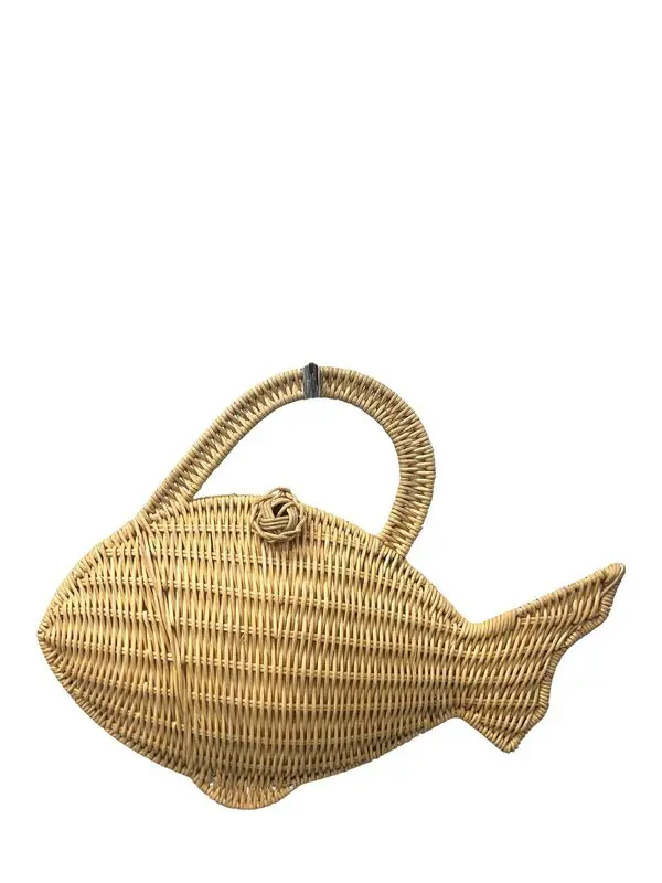 JELAVU Nemoo Woven Rattan Fish Bag - Natural