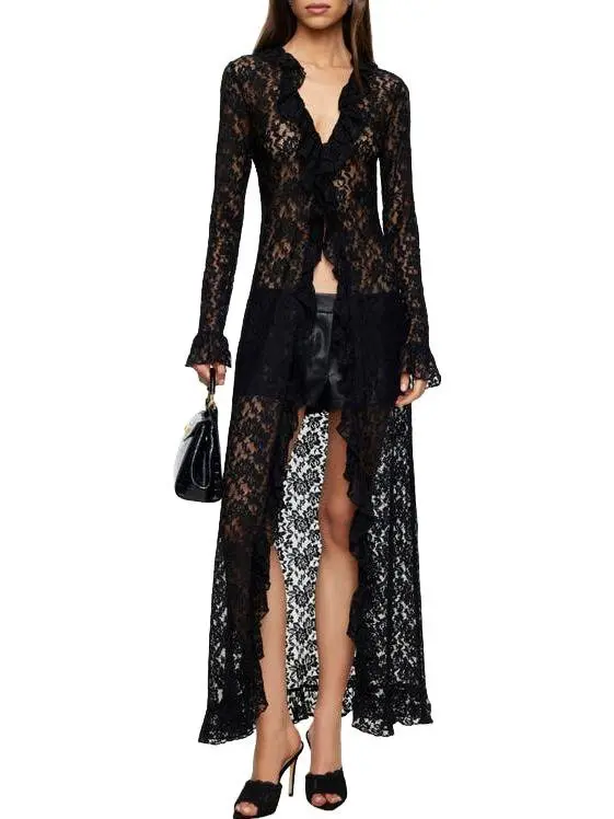 Lioness Lace Maxi Dress - Noir