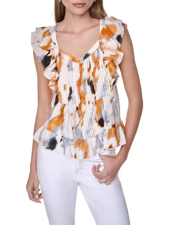 Dkny Floral Pintuck Blouse - Sunburst Floral