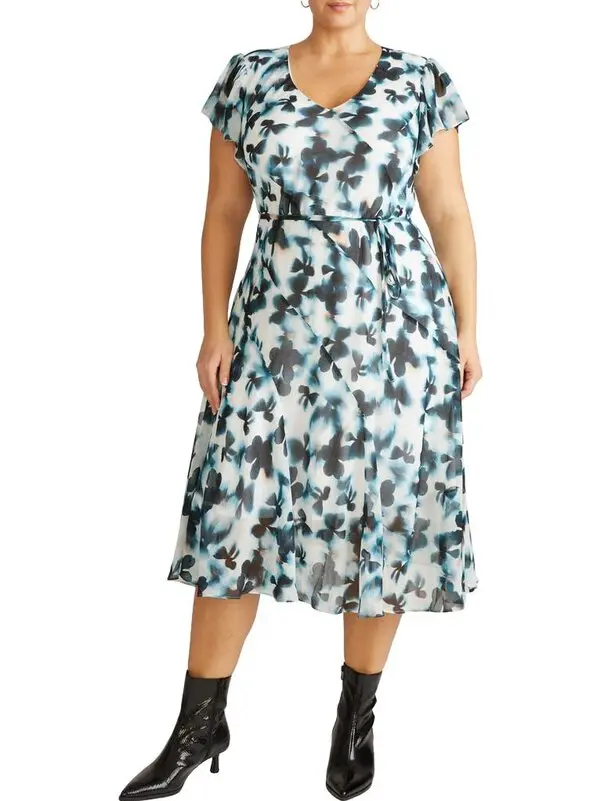 Universal Standard Sevilla Chiffon Dress - Primrose Hill Print