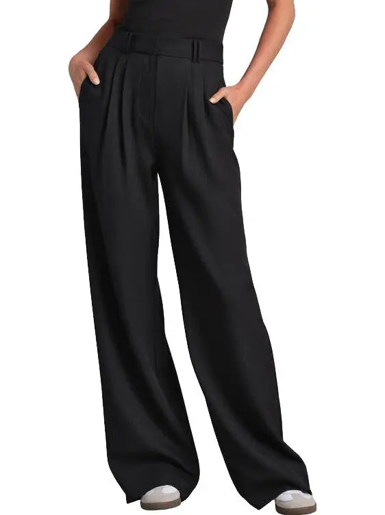 RHONE Horizon Wide Leg Trousers - Pure Black