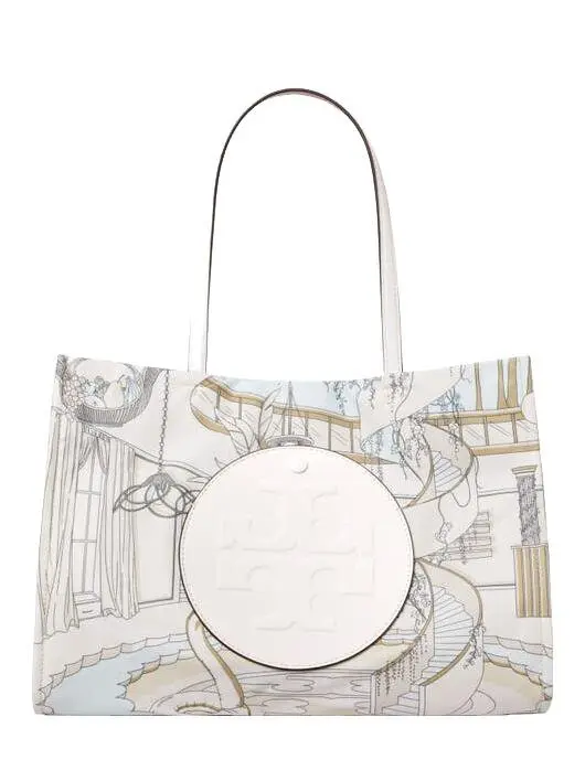 Tory Burch Small Ella Printed Tote - The Pool Beige